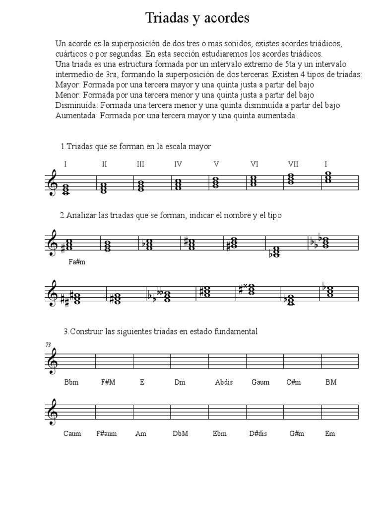 Guia 2 Triadas - Score | PDF | Acorde (Música) | Musicología