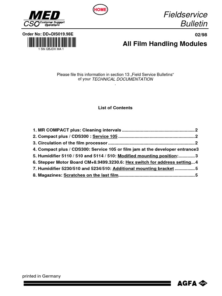 Modifications and Improvements to Agfa Film Processing Equipment | PDF ...