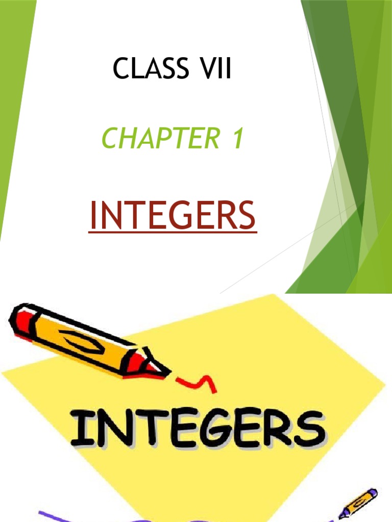 Class Vii: Integers | PDF | Multiplication | Integer