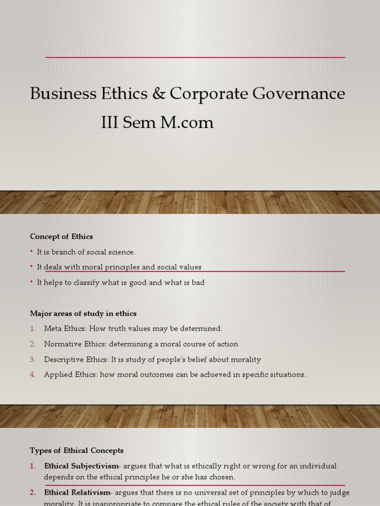 Business Ethics - Module 1 | PDF | Value (Ethics) | Morality