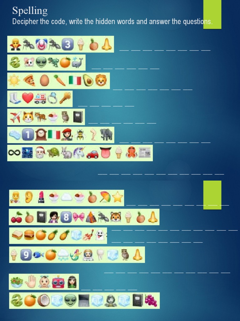 Decipher The Code, Write The Hidden Words and Answer The Questions | PDF