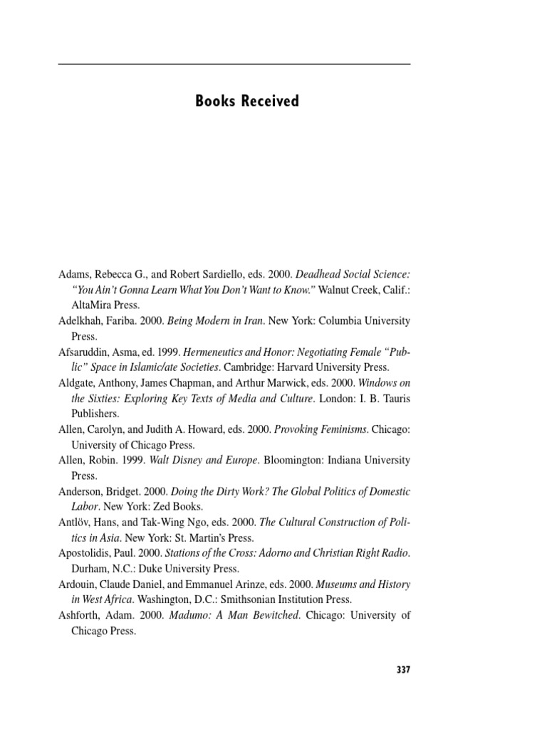 Books Received | PDF