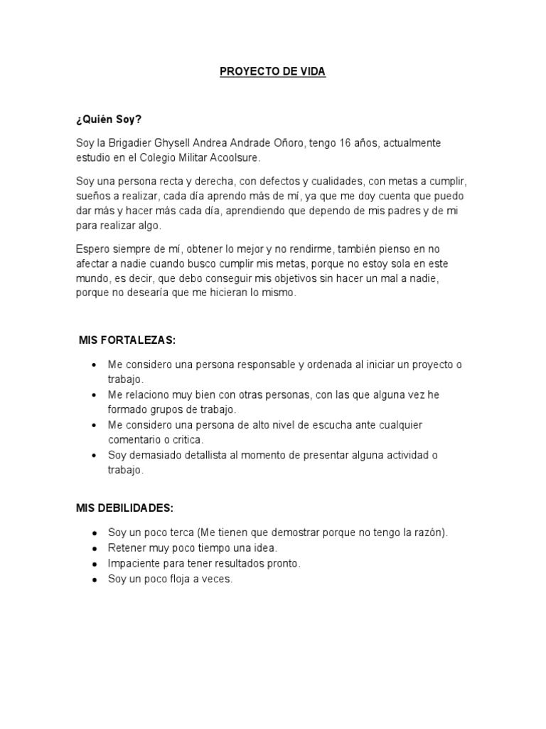 Proyecto de Vida | PDF | Autosuperación