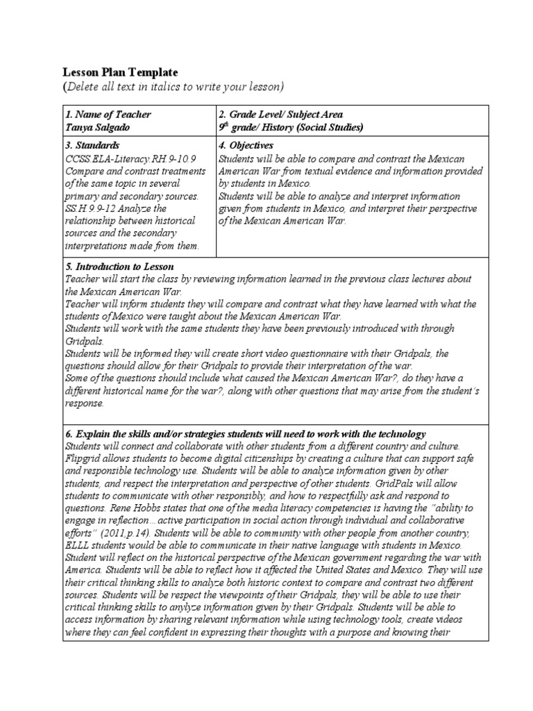 Media Technology Lesson Plan | Download Free PDF | Critical Thinking ...