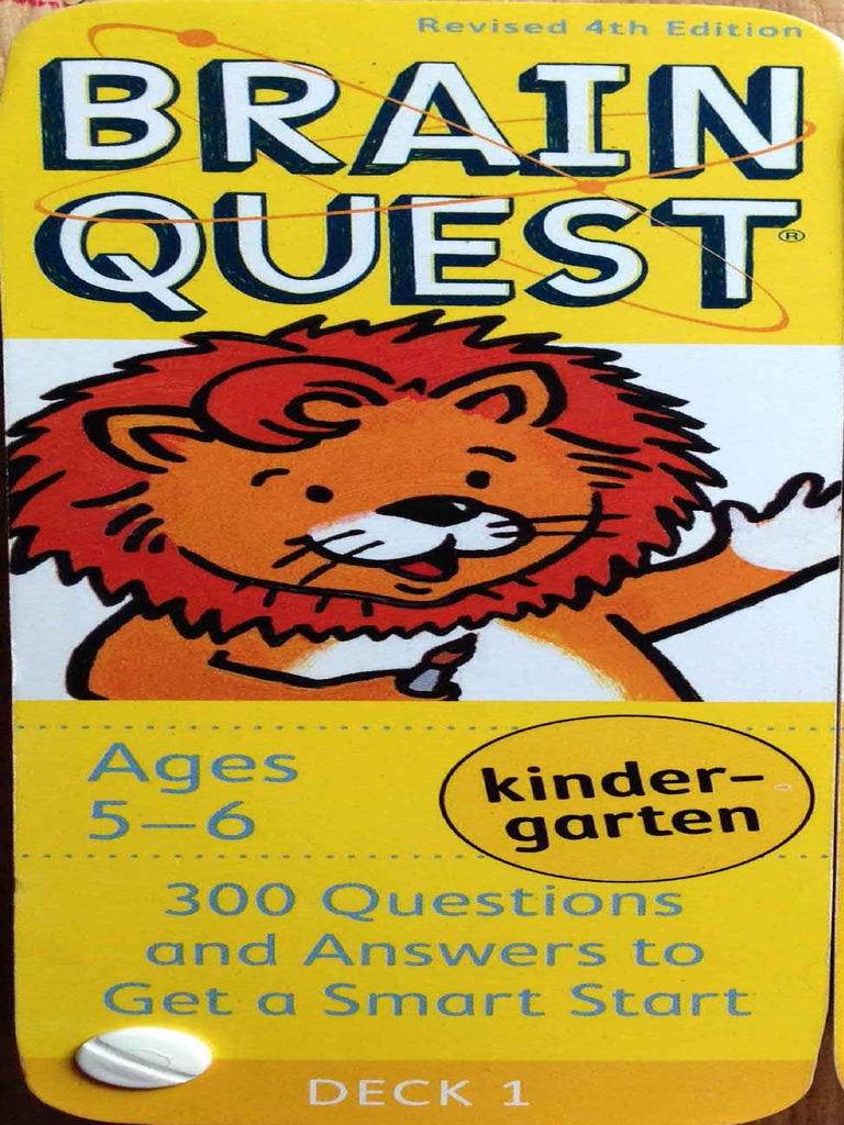 Brain Quest Kindergarten - 300 Questions and Answers To Get A Smart ...