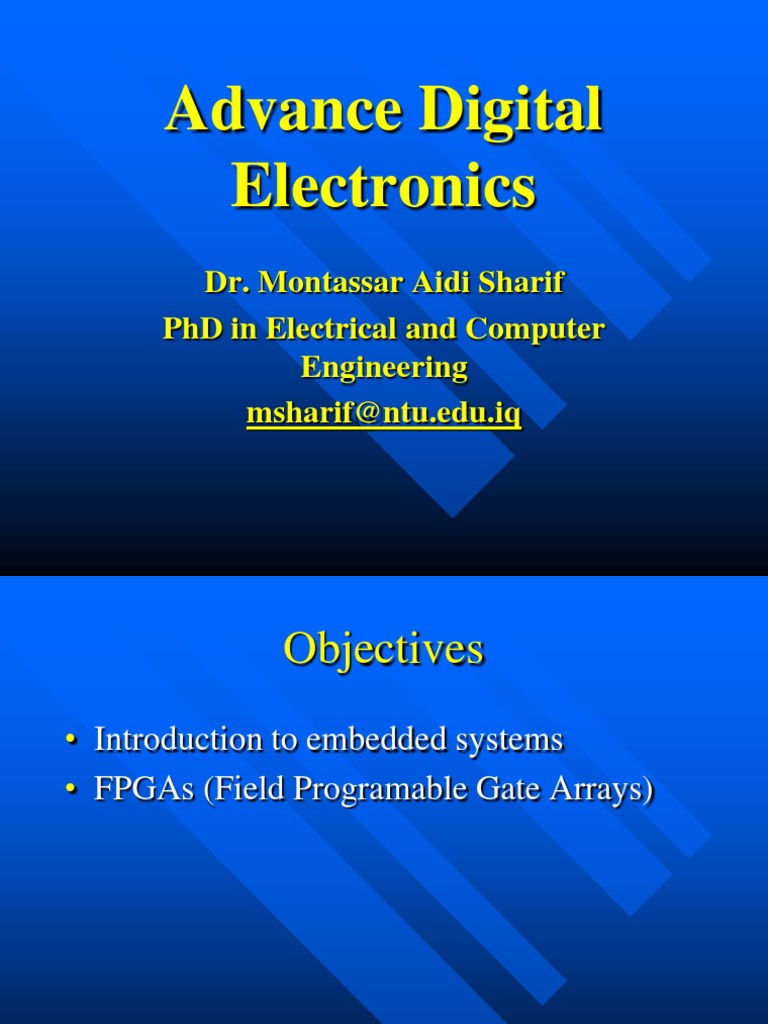 Advanced Digital Electronics Overview | PDF | Field Programmable Gate ...