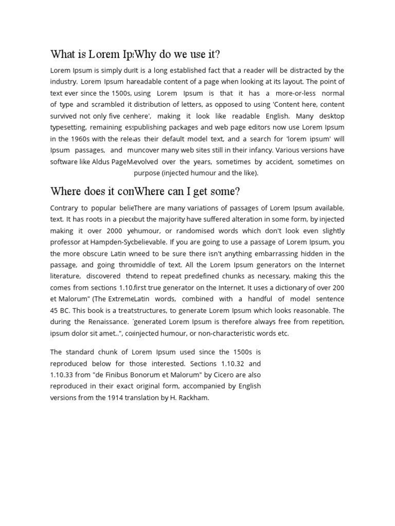 What Is Lorem Ipsum? Why Do We Use It? | PDF | Writing