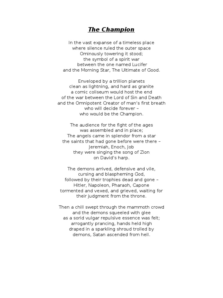 Jesus: The Champion of Salvation | PDF | Satan | Jesus