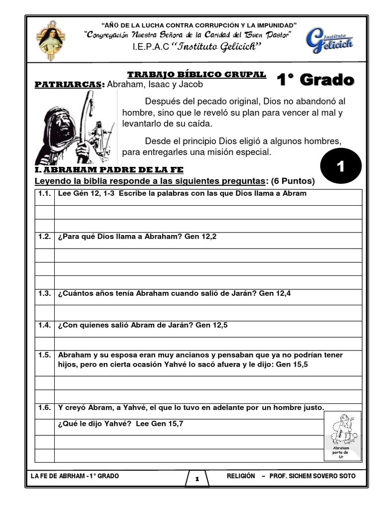 5° Semana ABRAHAM PADRE DE LA FE | PDF | Abrahán | Jacob