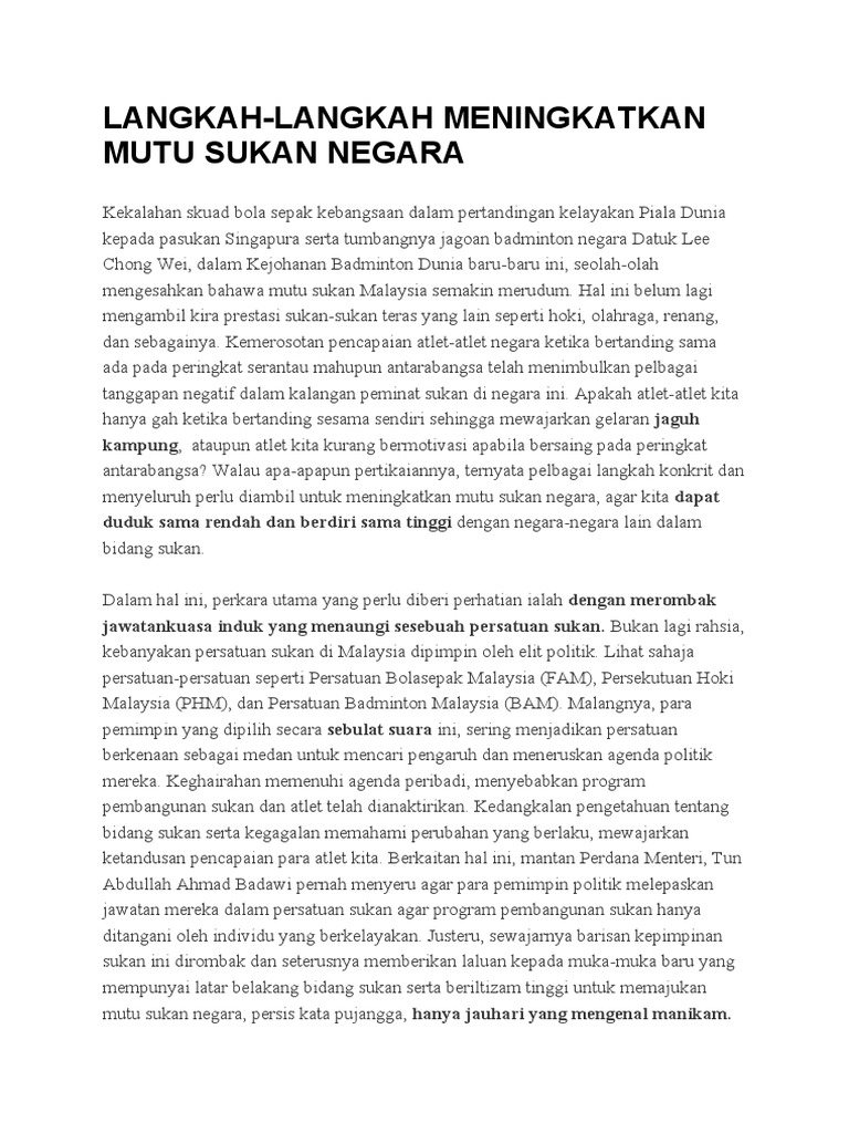 Karangan Bm Spm Pdf