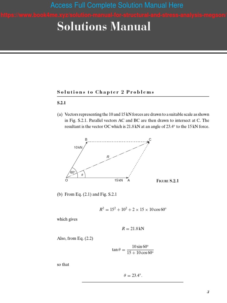 Solutions Manual: Solutionstochapter2Problems | PDF | Bending | Beam ...