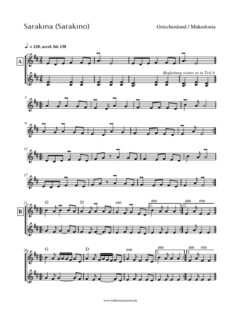 Sarakina (Sarakino) : 120, Accel. Bis 138 | PDF