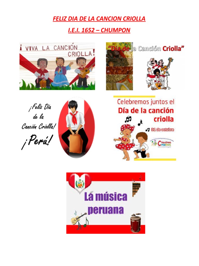 Feliz Dia de La Cancion Criolla | PDF