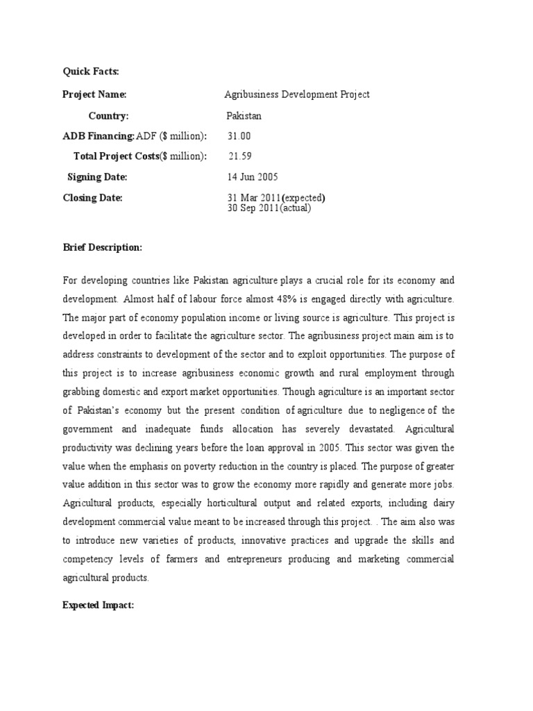 Quick Facts | PDF | Agriculture | Economic Growth