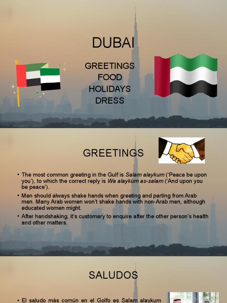 Dubai: Greetings Food Holidays Dress | PDF | Foods | Cuisine
