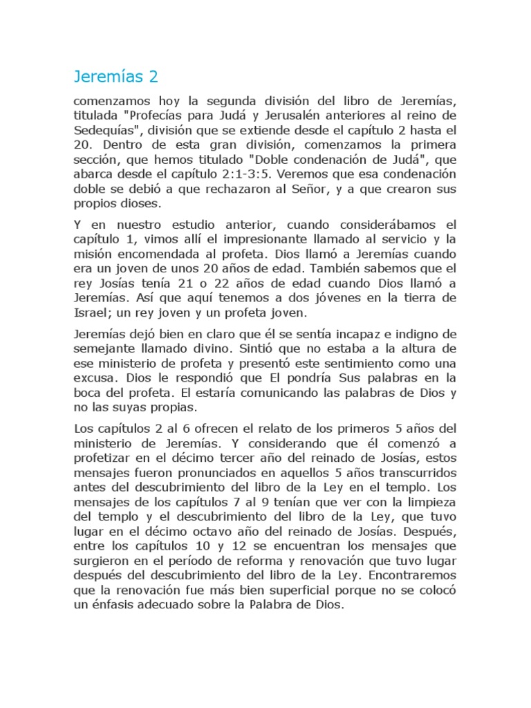 Cisternas Rotas | PDF | Jeremías | Profeta