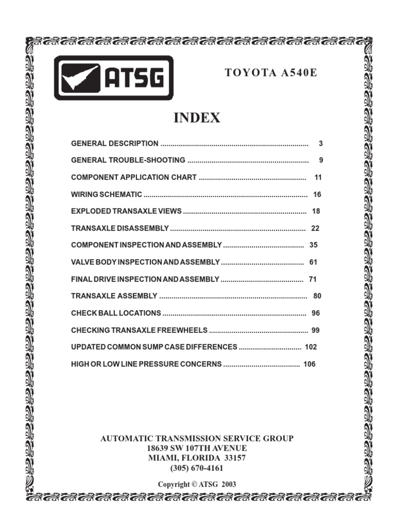 A540e PDF | PDF | Automatic Transmission | Mechanical Engineering