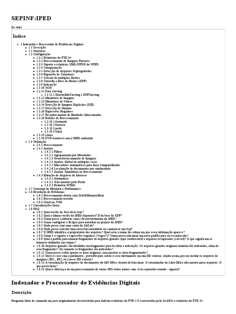 IPED Manual - PT BR | PDF | Expressão regular (Ciência da Computação ...