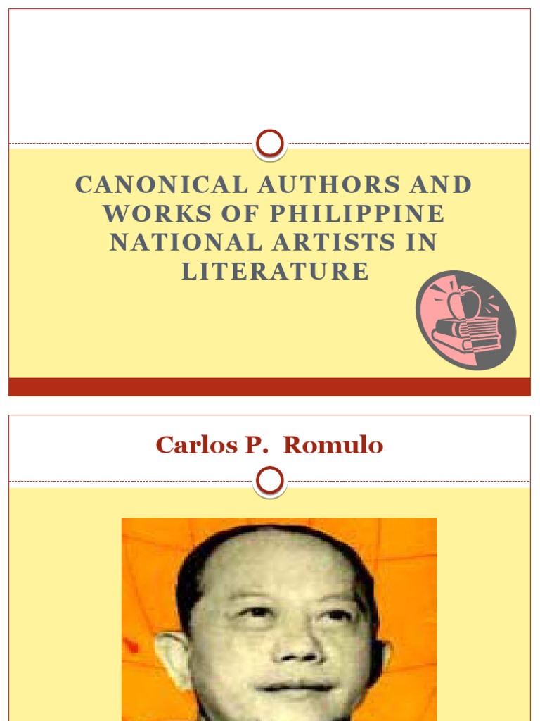 Canonical Authors and Works of Philippine National Artists in ...