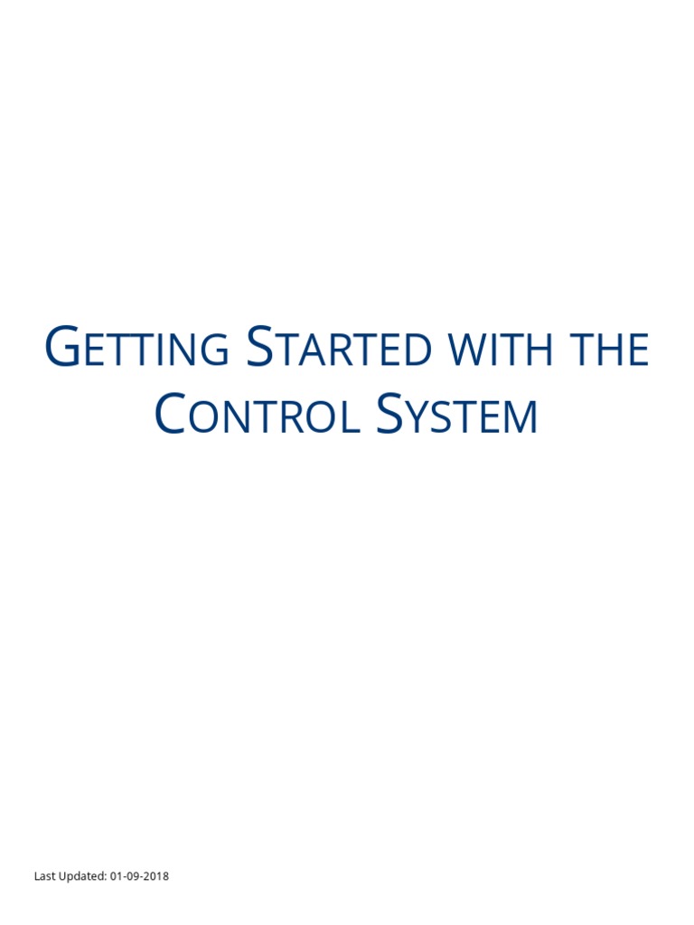 Getting Started With The Control System | PDF | Integrated Development ...