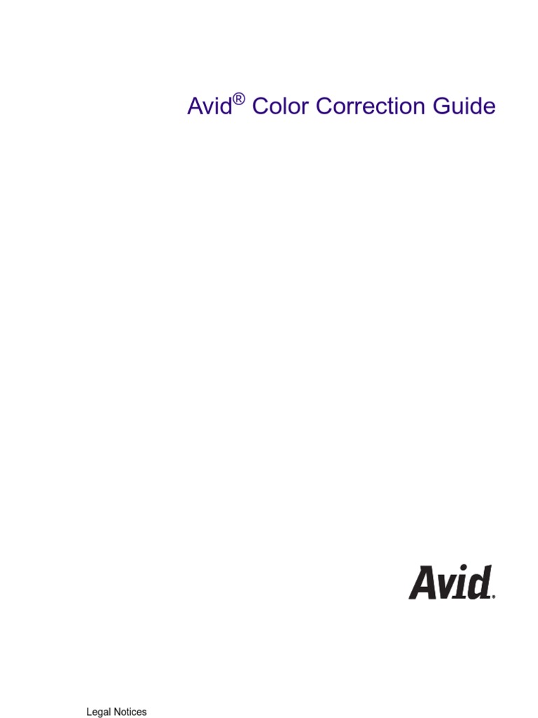 Avid Avid: Avid Color Correction Guide | PDF | Operating System ...