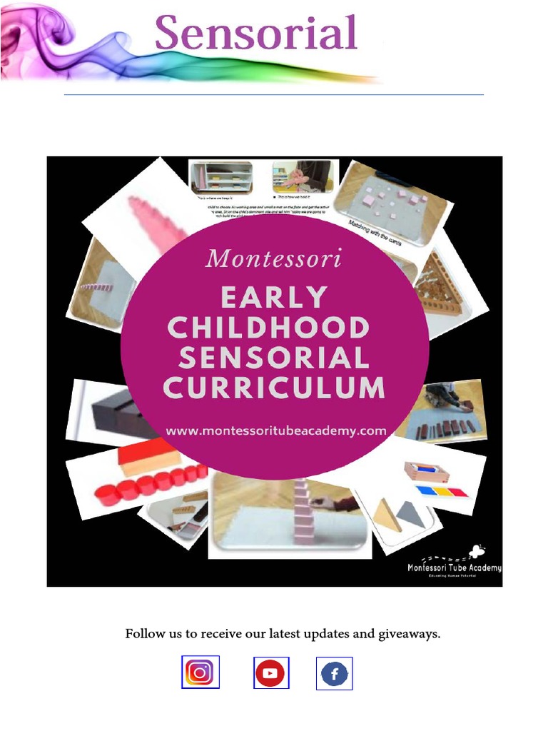 Montessori Early Childhood Sensorial Curriculum - White Background PDF ...