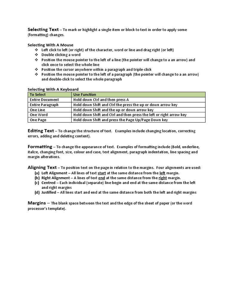 Text Manipulation Terms | PDF