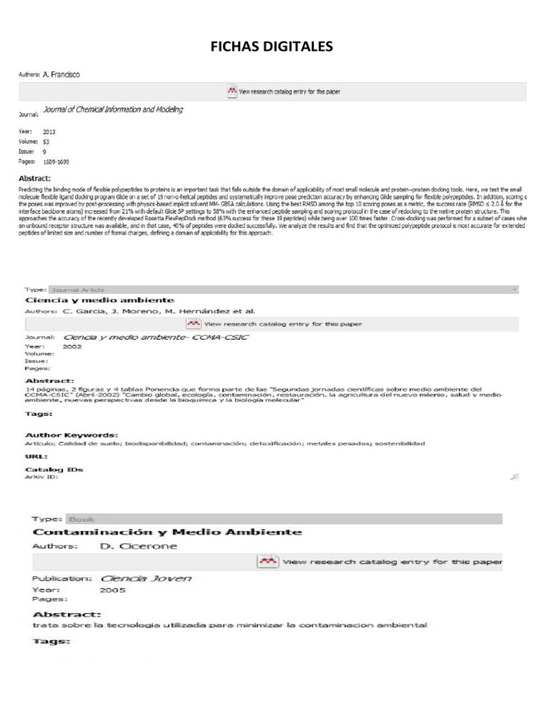 Fichas Digitales | PDF