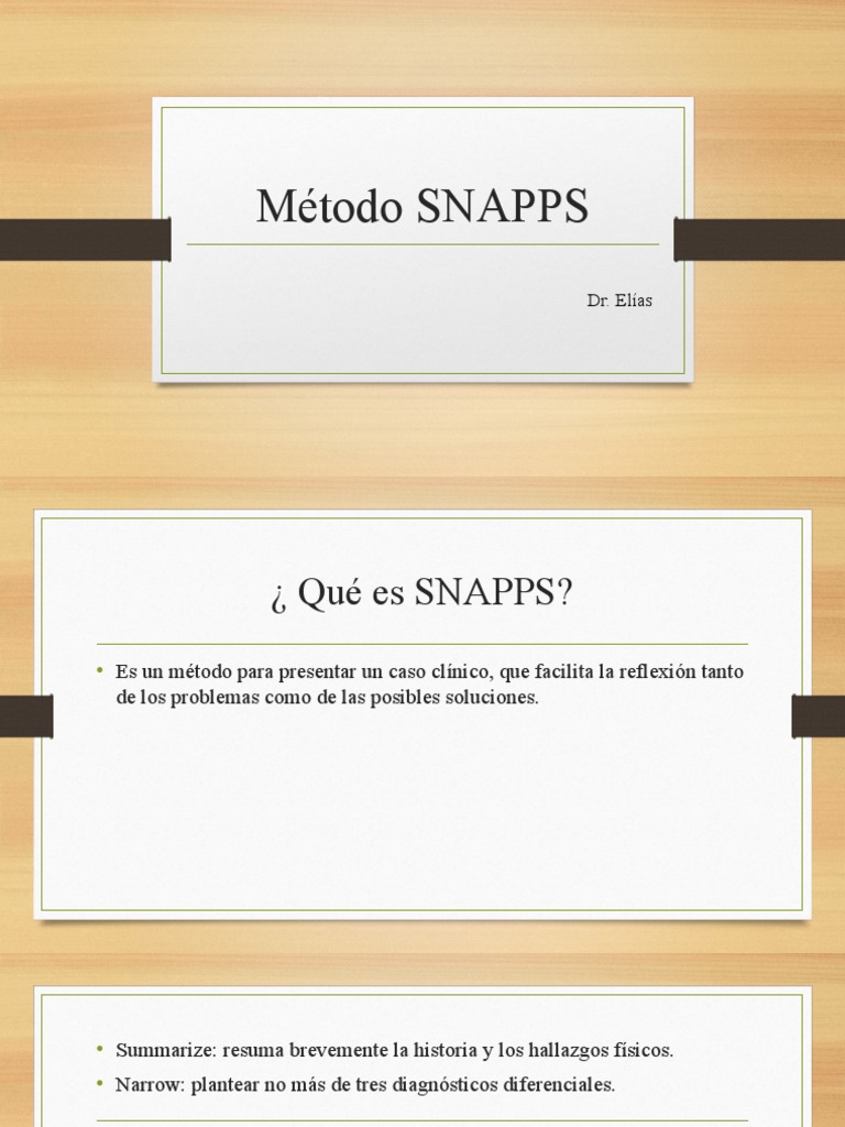 Método SNAPPS | PDF | Salud y bienestar | Ciencia y matemáticas