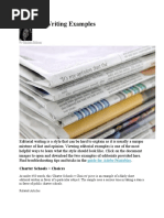 Editorial Writing Examples | PDF | Reality | Reason