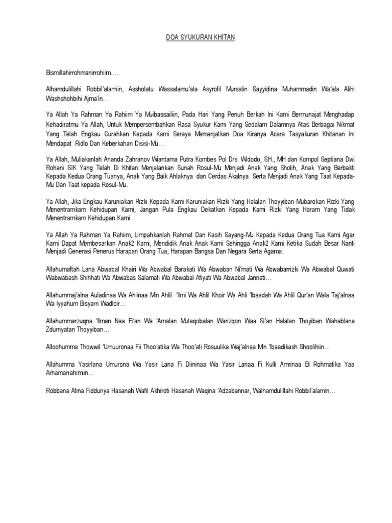 Doa Khitan | PDF