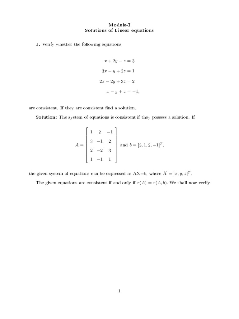 M-II Module-I | PDF | Eigenvalues And Eigenvectors | Applied Mathematics