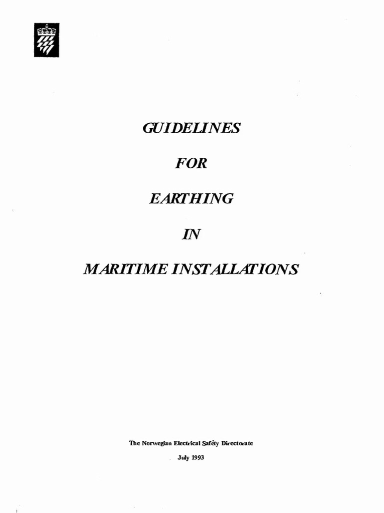 IN Maritime: Guidelines FOR Earthing | PDF | Electromagnetic Interference | Capacitor