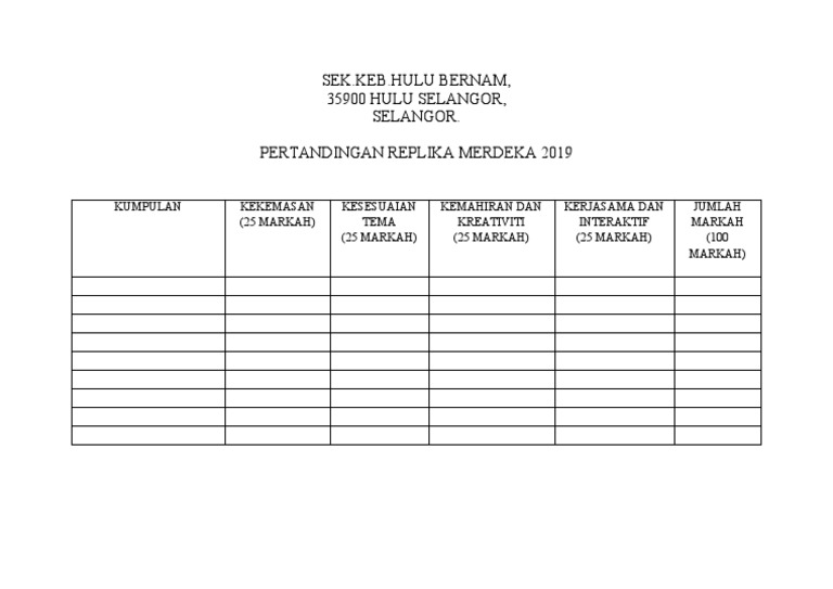 Borang Replika Merdeka | PDF