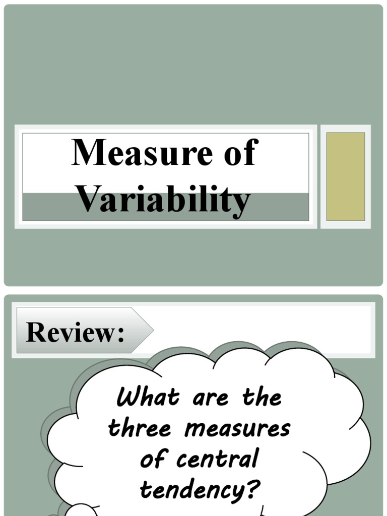 Measure of Variability | PDF | Standard Deviation | Variance