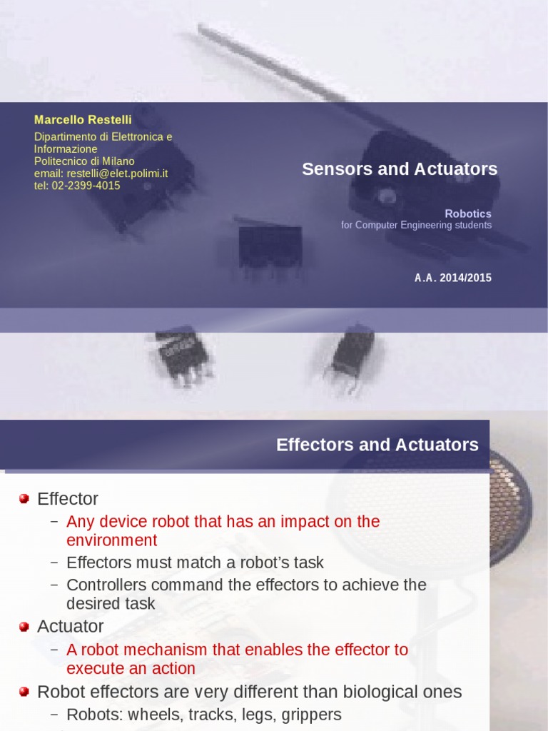 Sensor-Actuators 14 15 PDF | PDF | Electric Motor | Actuator