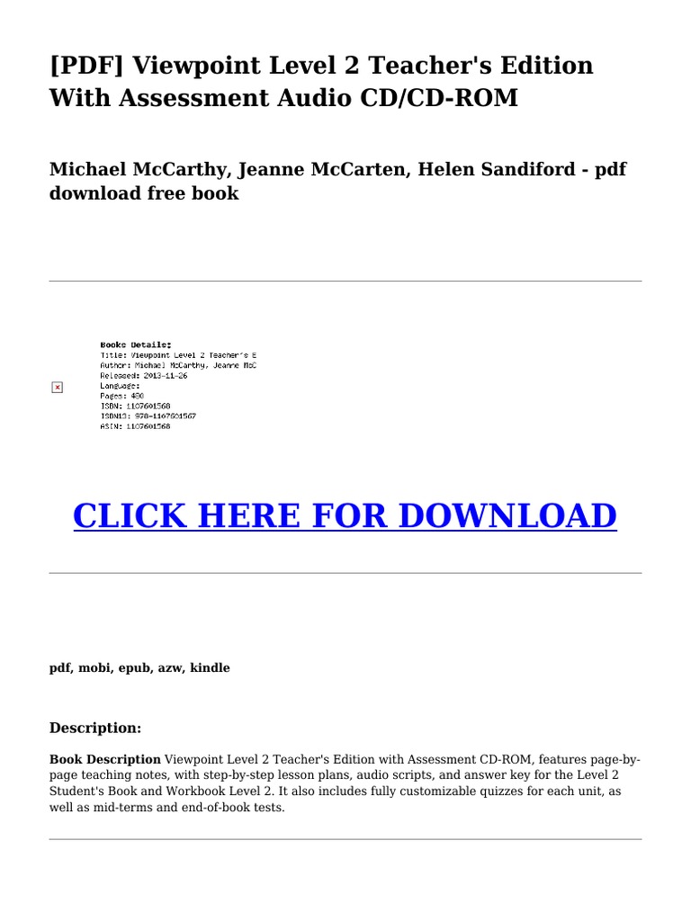 605 Viewpoint Level 2 Teachers Edition With Assessment PDF | PDF | Books | Writers