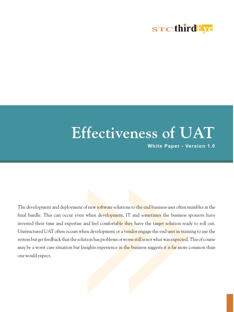 WP Effectiveness of Uat | PDF | Software Bug | Business Process