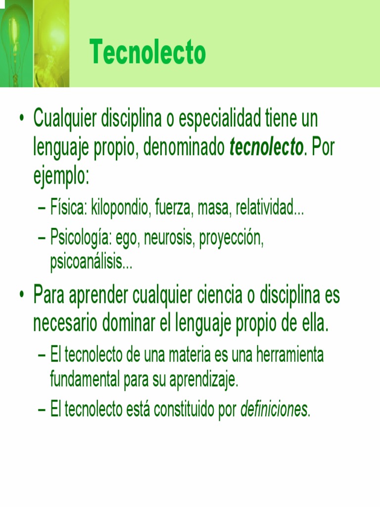 1 definicionPDF | PDF | Palabra | Oración (Lingüística)