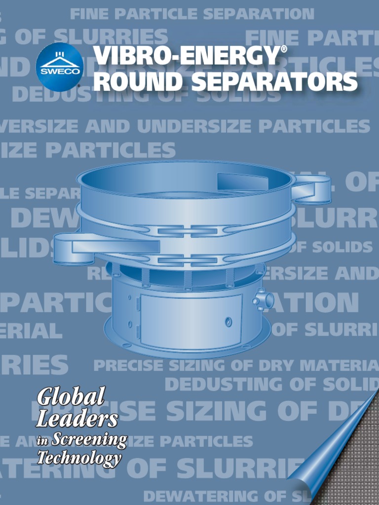 Vibro-Energy Round Separators | PDF | Mill (Grinding) | Filtration