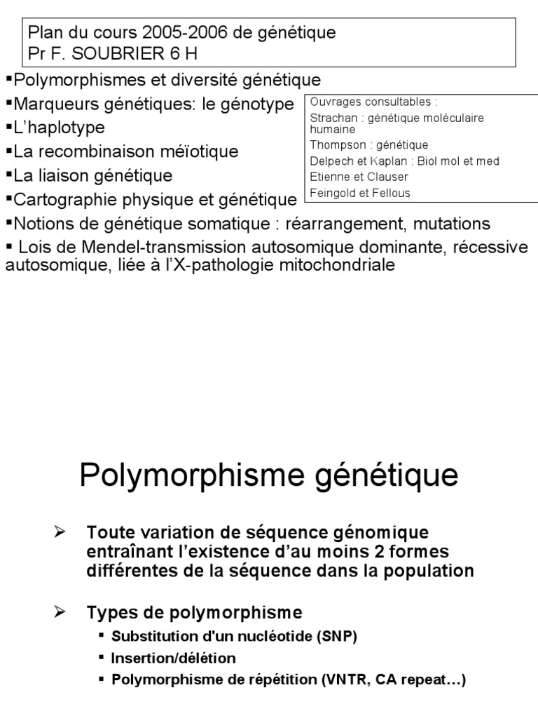 COURS DE GENETIQUE MOLECUlAIRE | PDF | Recombinaison génétique | Anticorps
