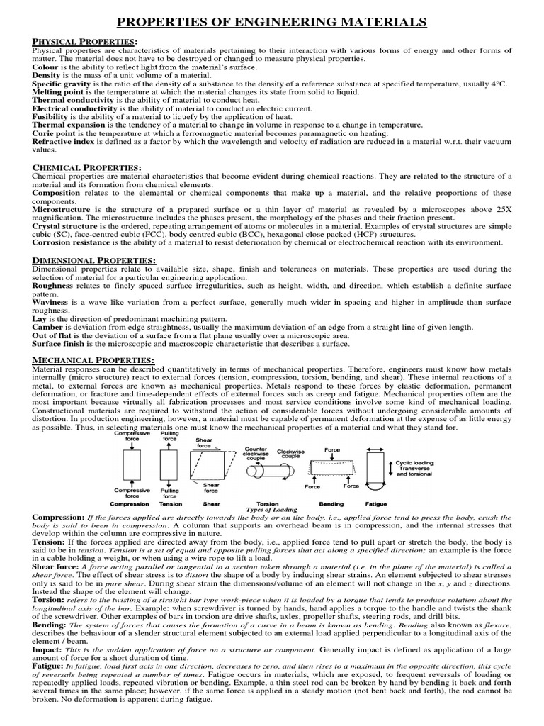 Properties of Engineering Materials | PDF | Deformation (Engineering) | Ductility