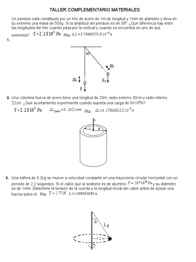 Ojo Taller Complementario Materiales | PDF | Cable | Cantidades fisicas
