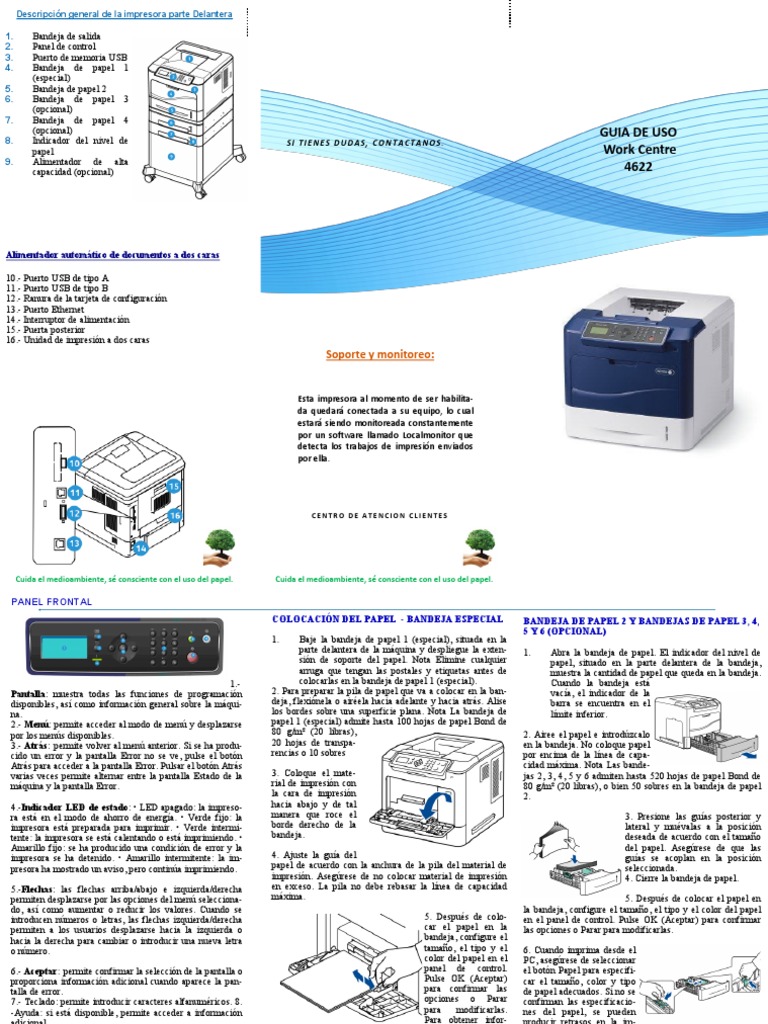 Phaser 4622 | PDF | Impresora (Computación) | Papel