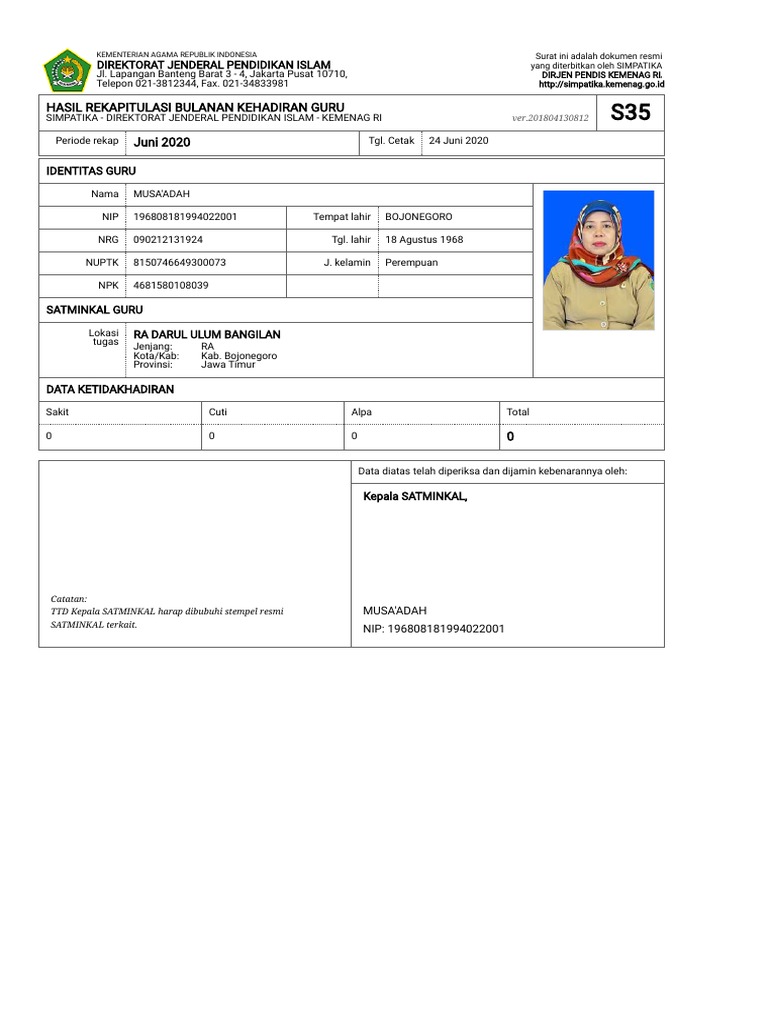 Contoh Surat s35 | PDF