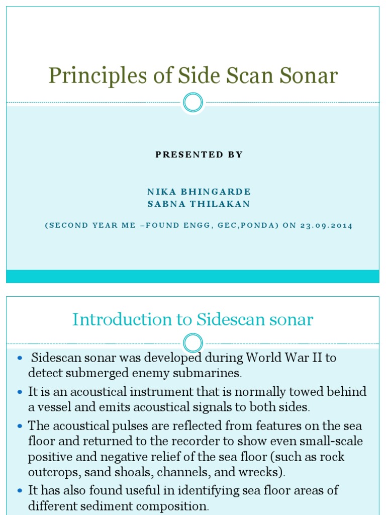 Principles and Applications of Side Scan Sonar: An In-Depth Look at How ...