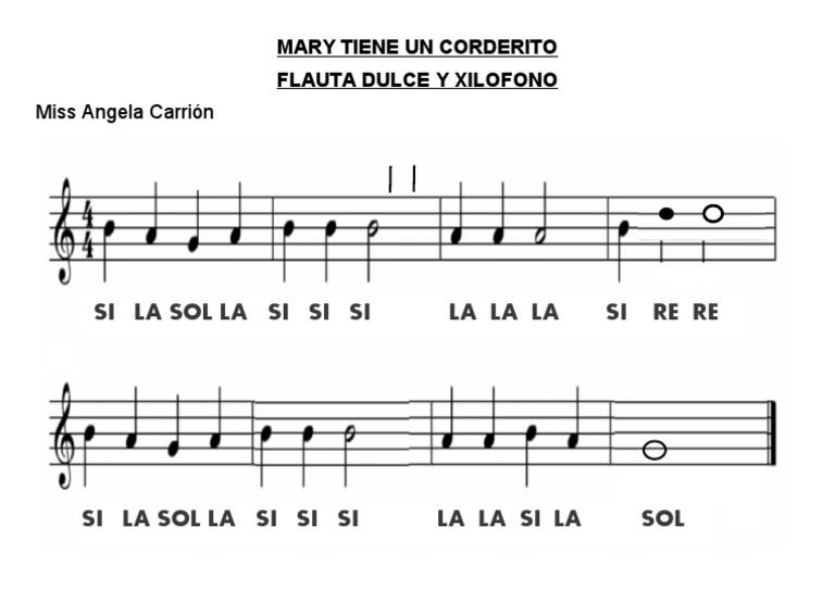 Mary Tiene Un Corderito | PDF