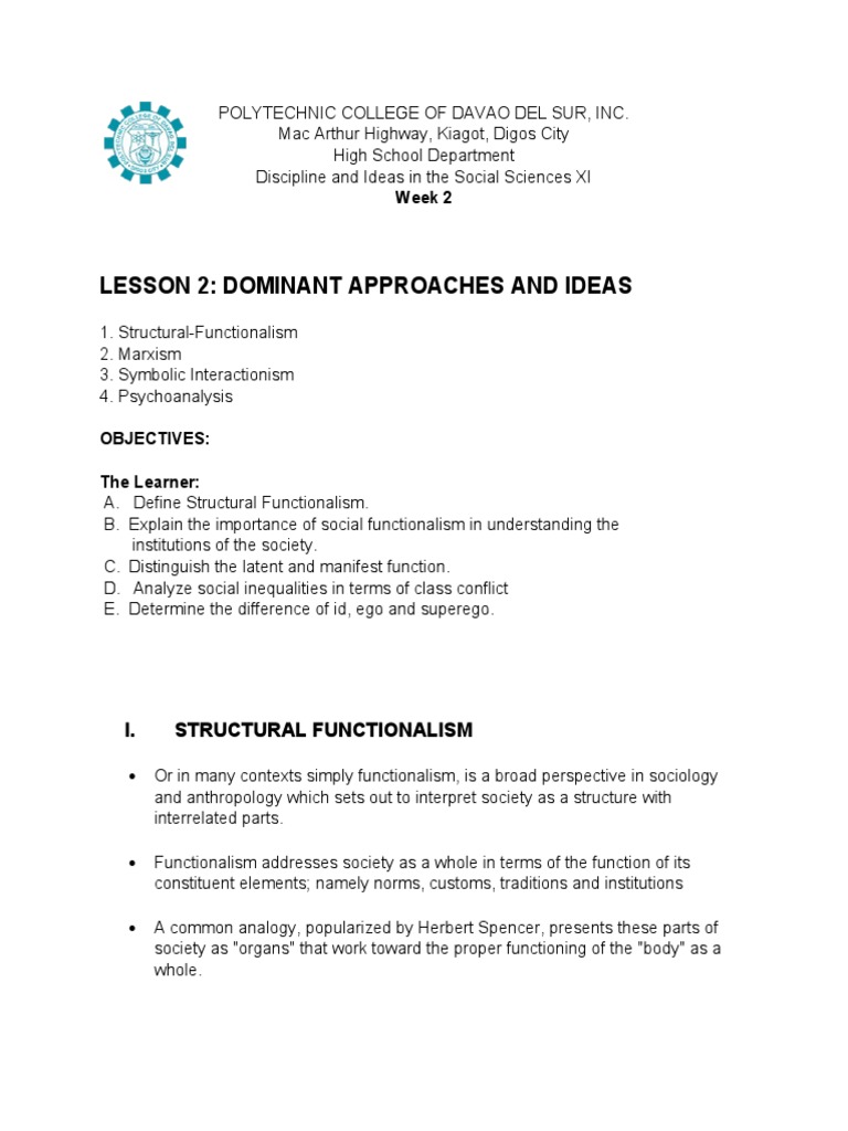 Diss Week 2 Soc Sci Modudle | PDF | Id | Psychoanalysis