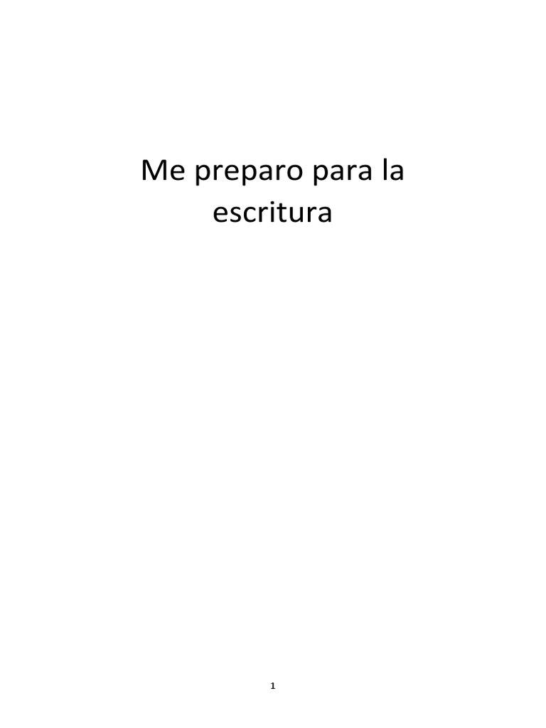 Me Preparo para La Escritura Cuadernillo | PDF | Métodos y materiales ...
