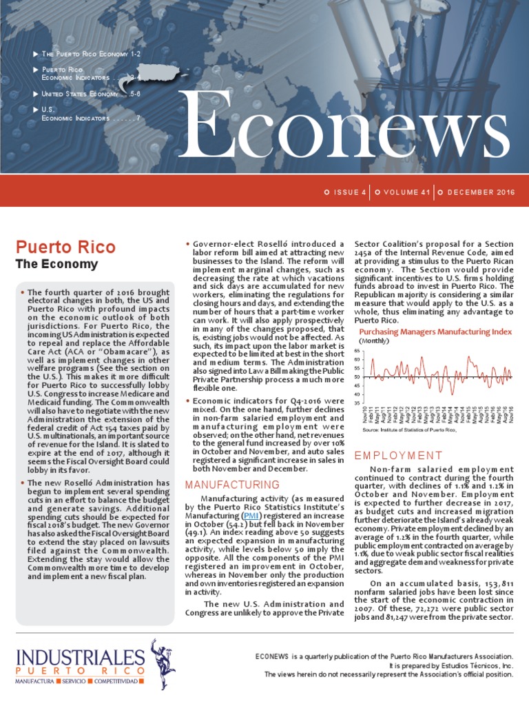 Econews: Puerto Rico | PDF | Minimum Wage | Recession